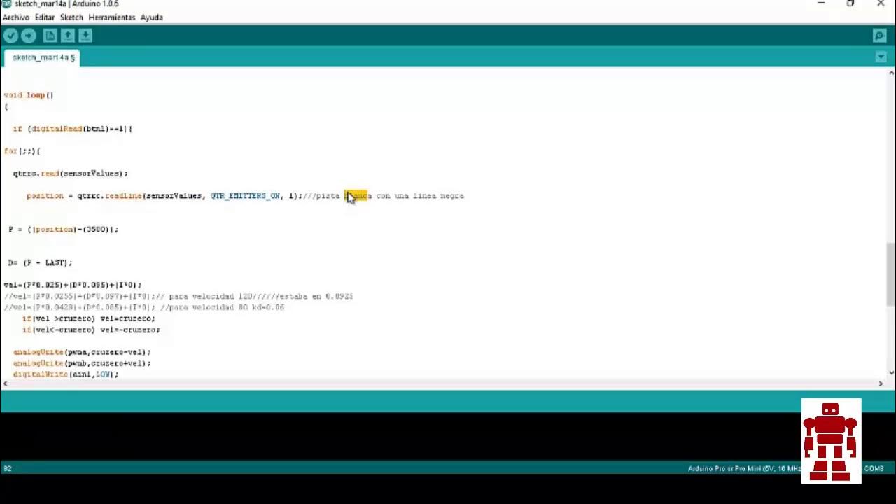 Como hacer un Robot Velocista # 8 - Programación del velocista - YouTube