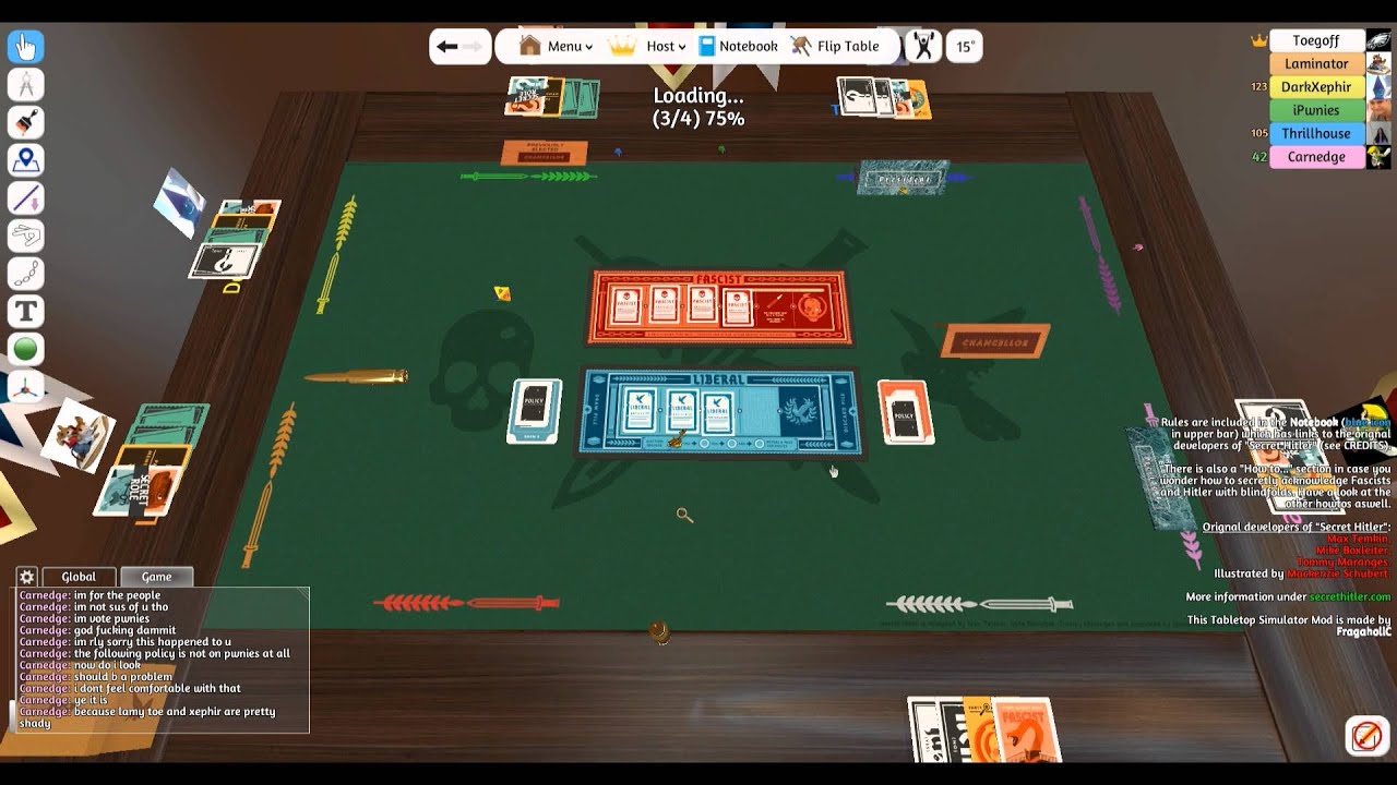 Let's Play Secret Hitler - Game 6: Table Flip! - YouTube