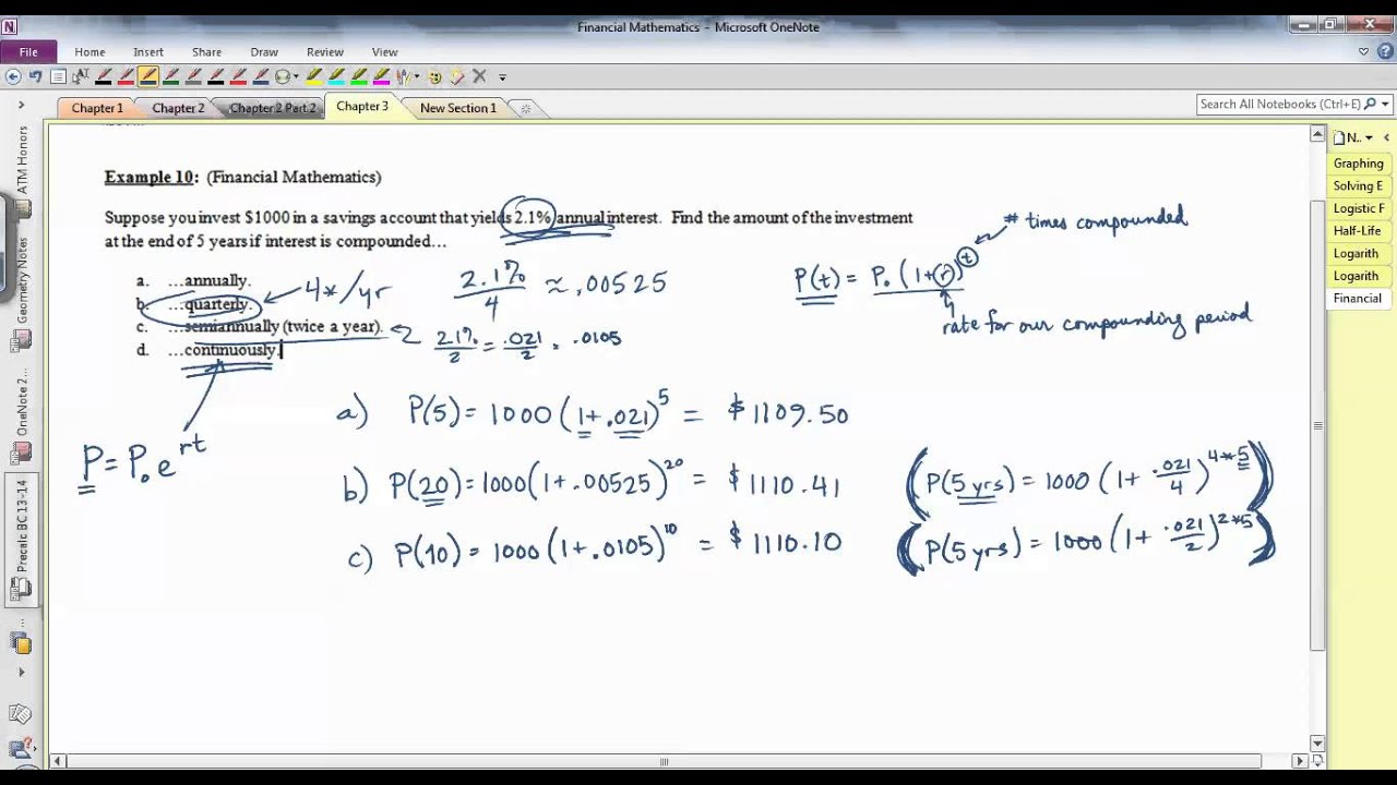 Ch 3 8 Financial Mathematics Examples YouTube Ch 3 8 Financial Mathematics Examples YouTube