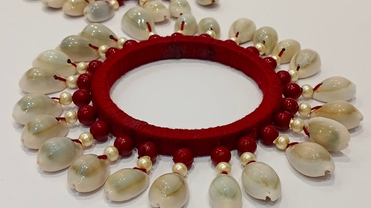 How to make kodi bangles/Sea shell bangles making #diy #handmade # ...