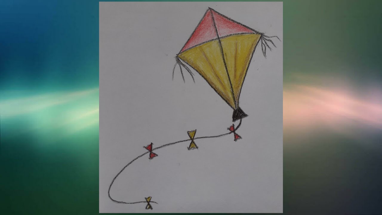 How to draw a kite - YouTube
