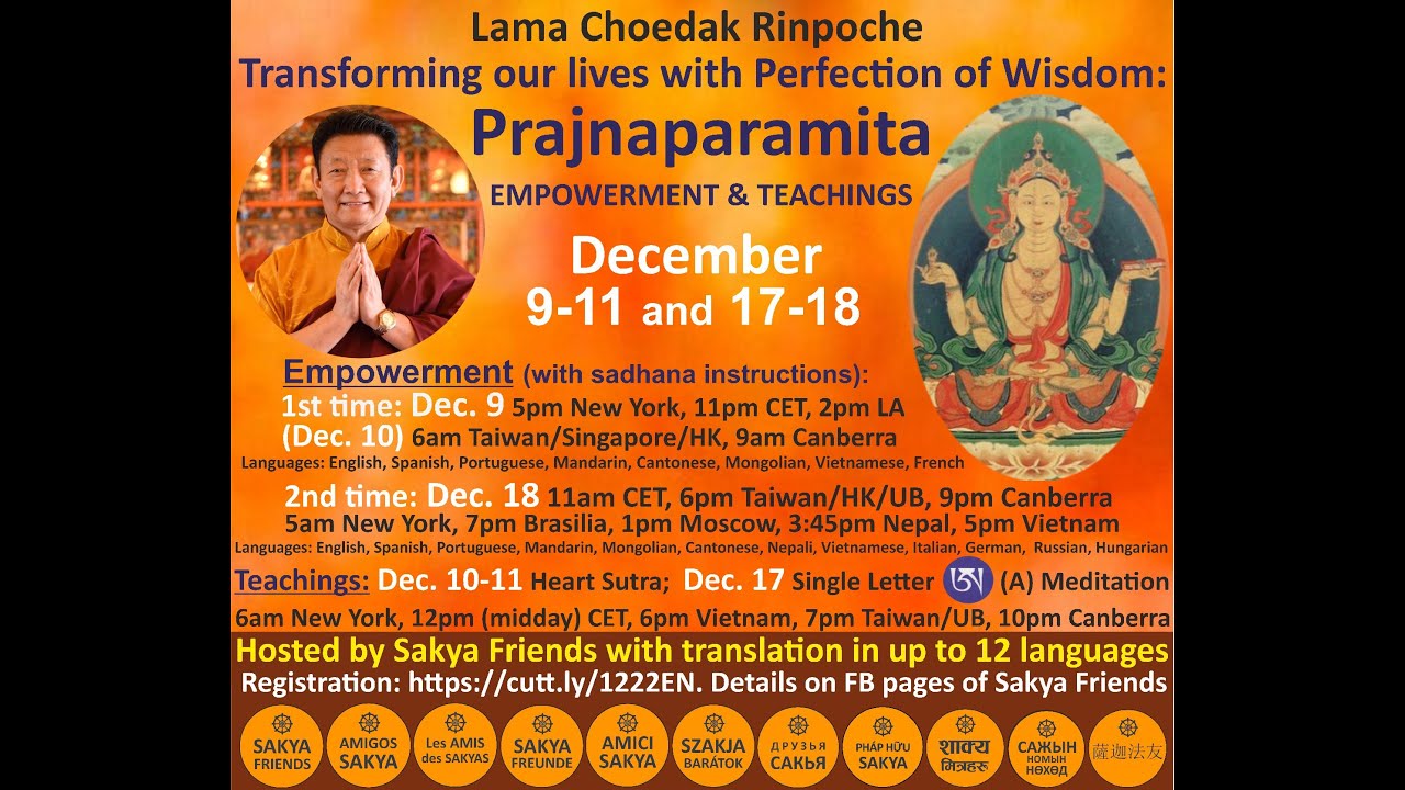 Heart Sutra teachings – Lama Choedak Rinpoche (Part 1). December 10 ...