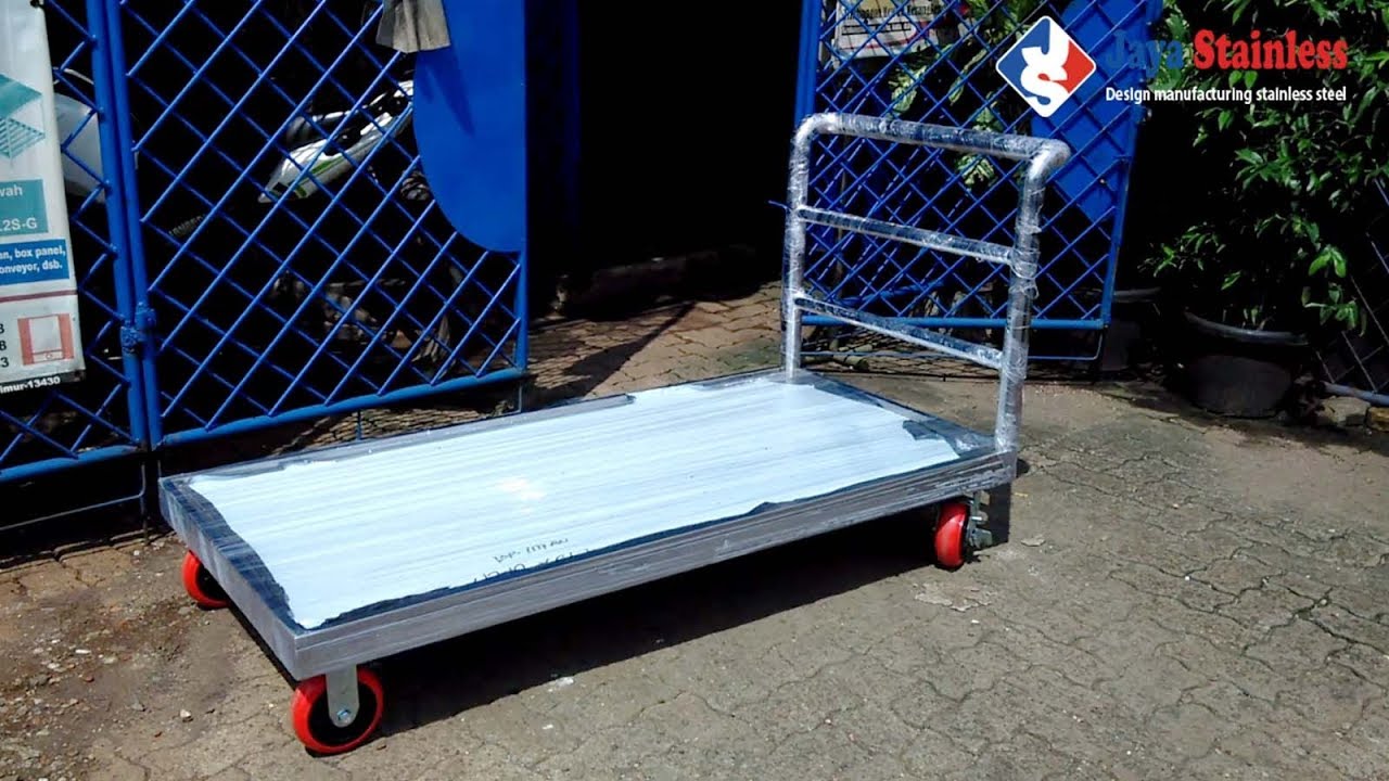 081310045708 - TROLLEY BARANG STAINLESS | LOAD TRANSFER TROLLEY - YouTube