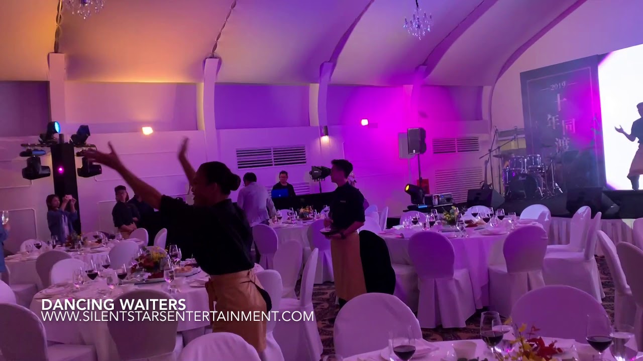 Hire Dancers in Singapore, Singapore Dancing Waiters - YouTube