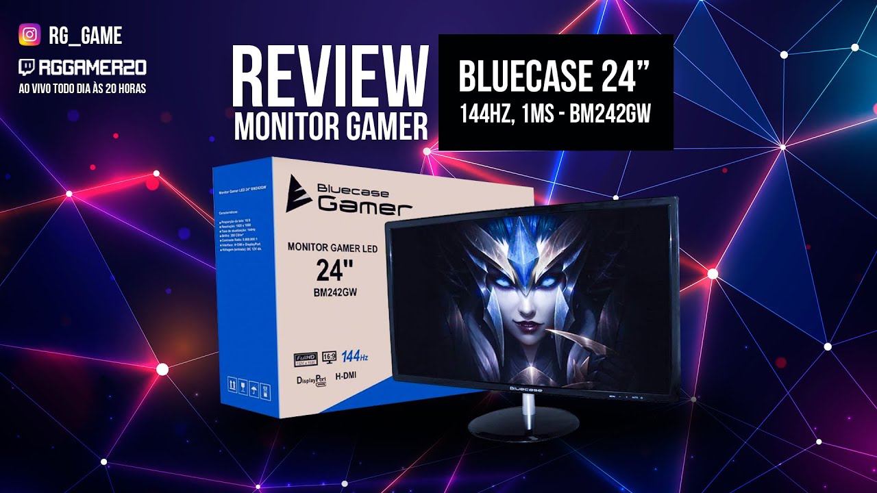 REVIEW MONITOR GAMER BLUECASE 24" 144hz - YouTube