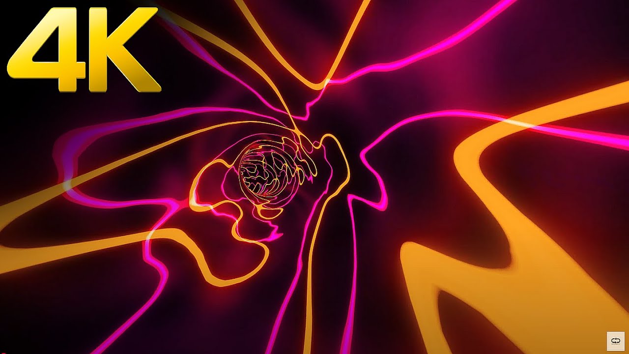 Fast Moving Purple color Neon Light Ways [4K] Relaxing Motion Video TV ...