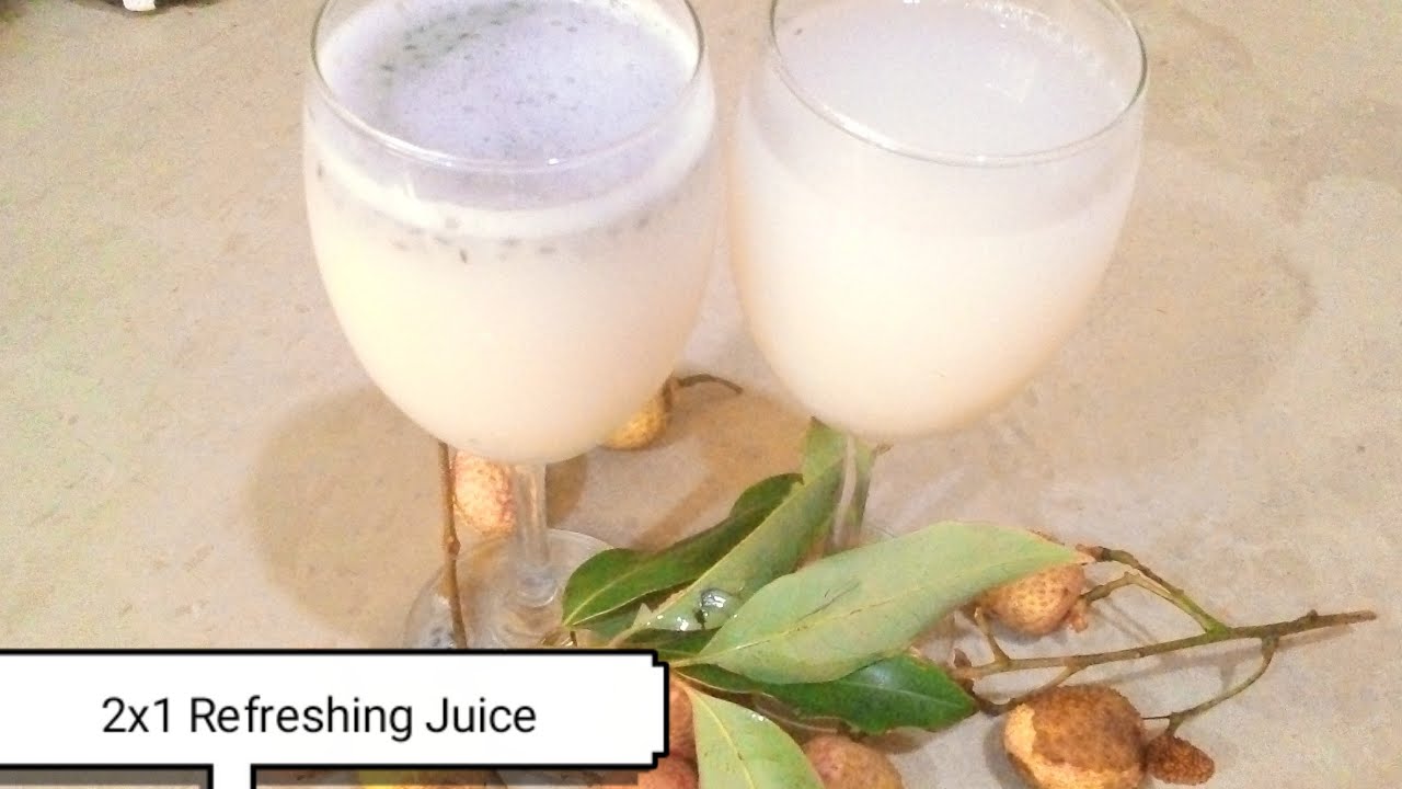 How To Make Leechi Juice |Leechi juice with Basil Seeds | Recipe by ...