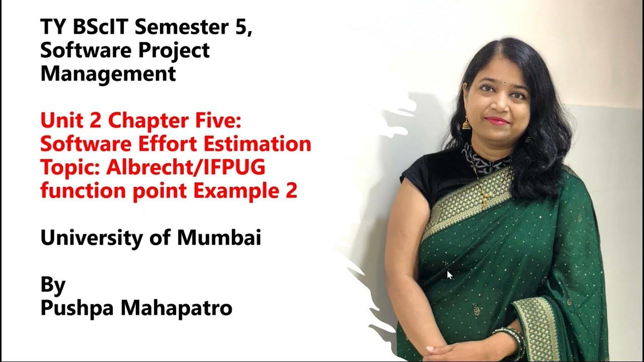 06 SPM Unit 2 Chapter 5 Albrecht or IFPUG function point Example 2 - YouTube