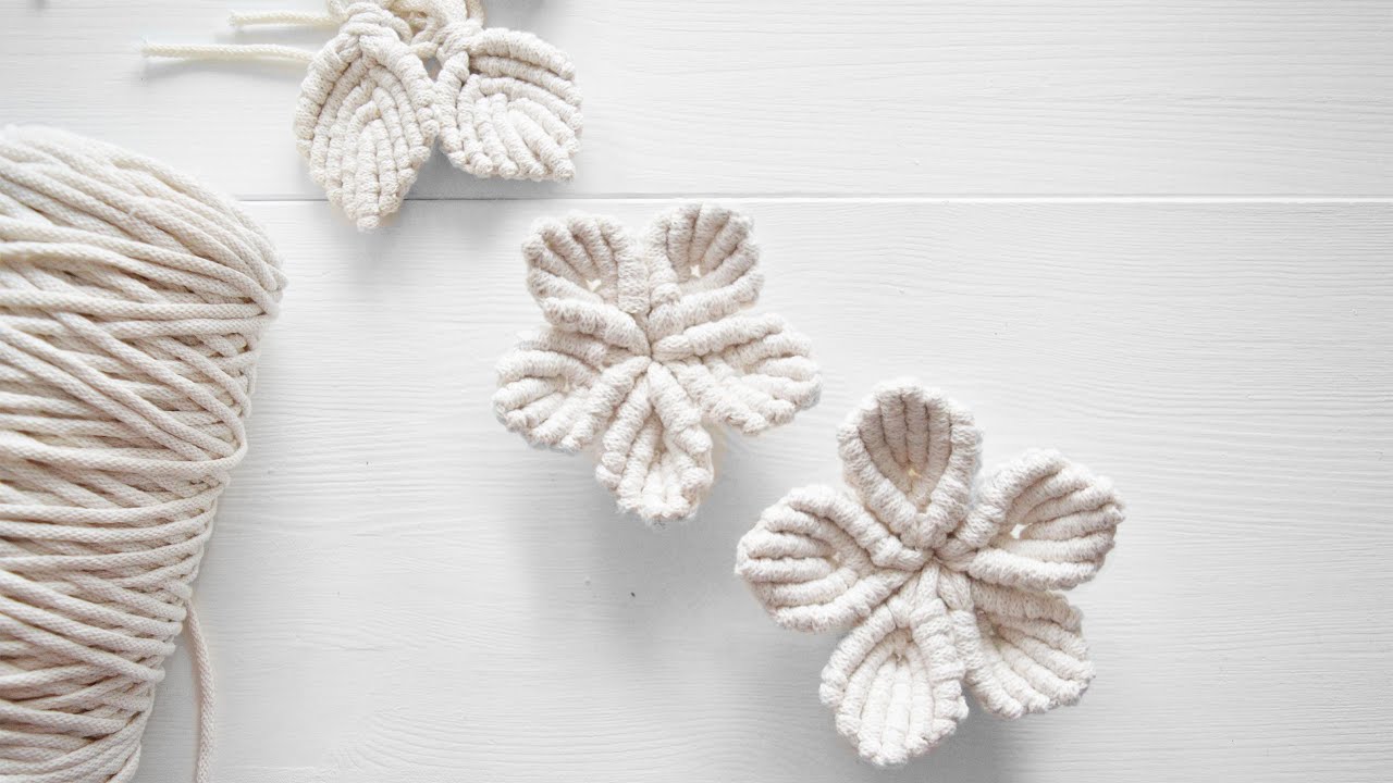 Kwiat wykonany techniką makramy tutorial DIY || How to make macrame ...