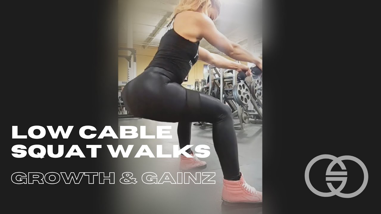 Low Cable Squat Walk - YouTube