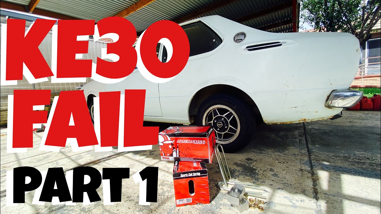 Toyota KE30 Corolla project / build Lowering fail part 1 - YouTube