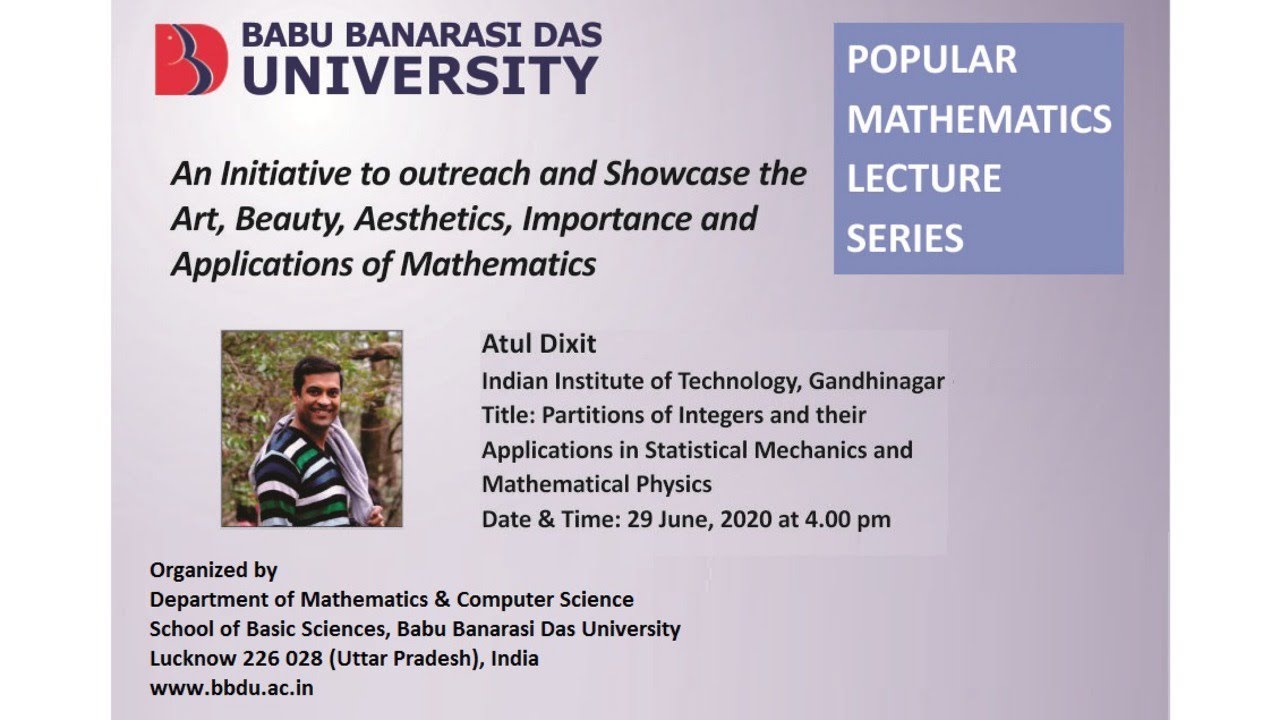 Popular Mathematics Lecture Series - Lecture II - YouTube