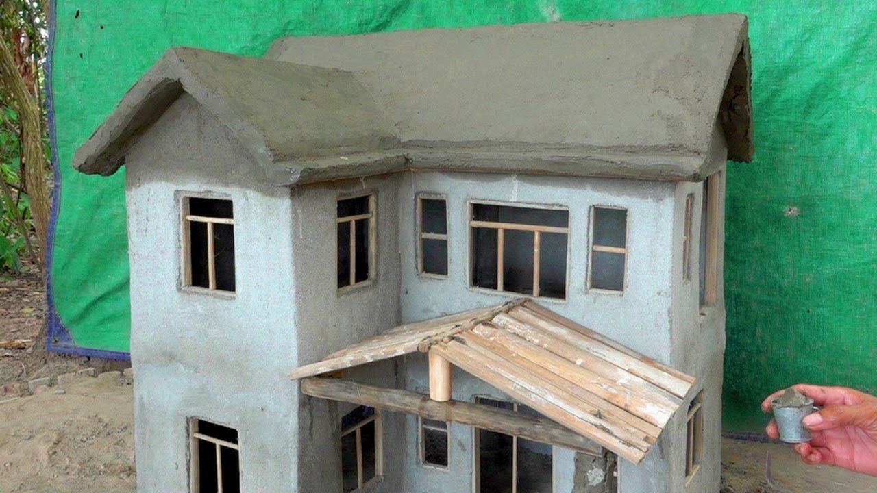 FOUNDATION OF BRICKLAYING - MINI HOUSE - MODEL HOUSE - BRICK HOUSE ...