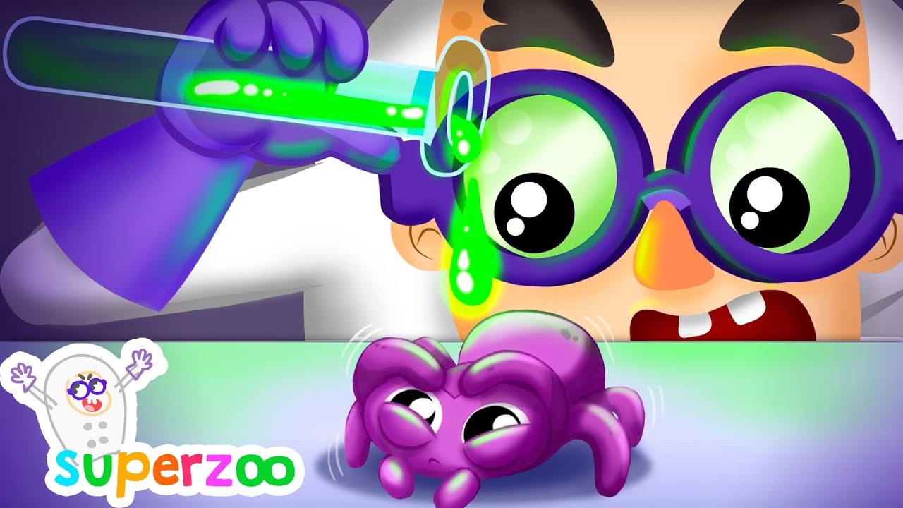Dr. Spooky created MUTANT Spiders | Cartoons for Kids | SuperZoo - YouTube