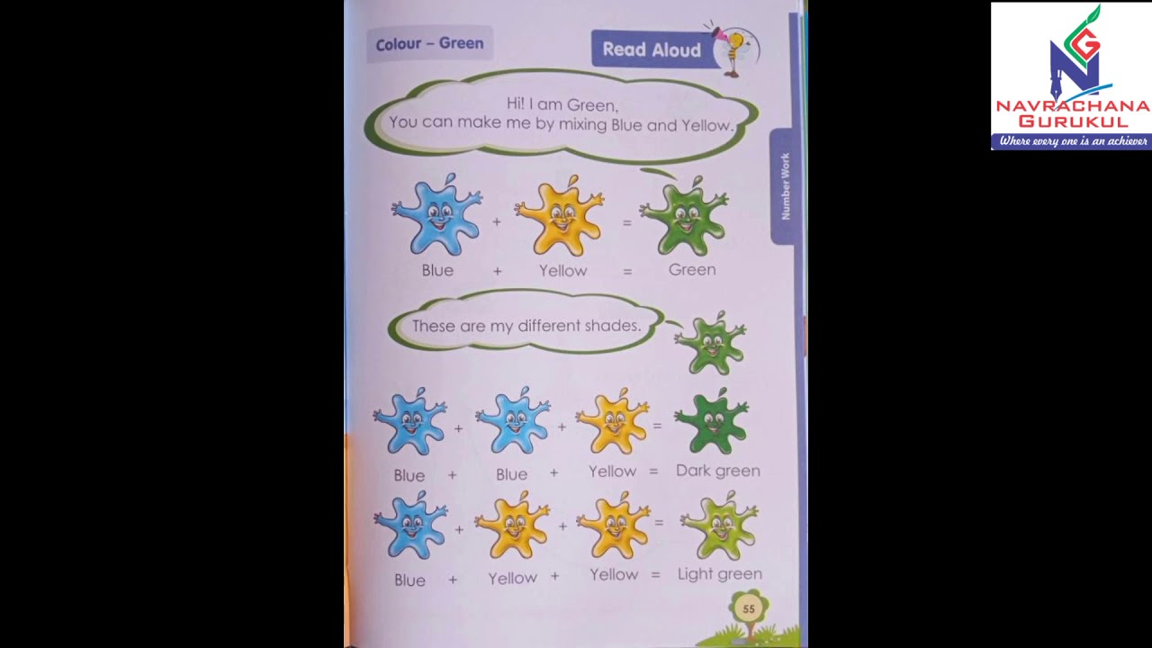 Colour- Green | UKG | Book 7 | Page no 55 | Next education | CBSE ...