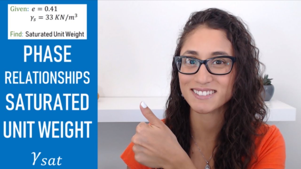 FE Civil Geotechnical - Phase Relationships Saturated Unit Weight - YouTube
