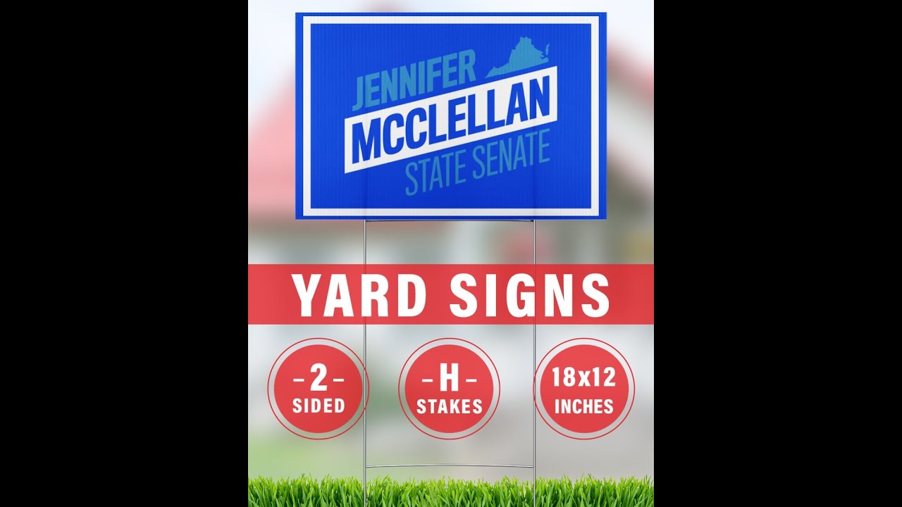 Jennifer Mcclellan for Congress Yard Sign - YouTube