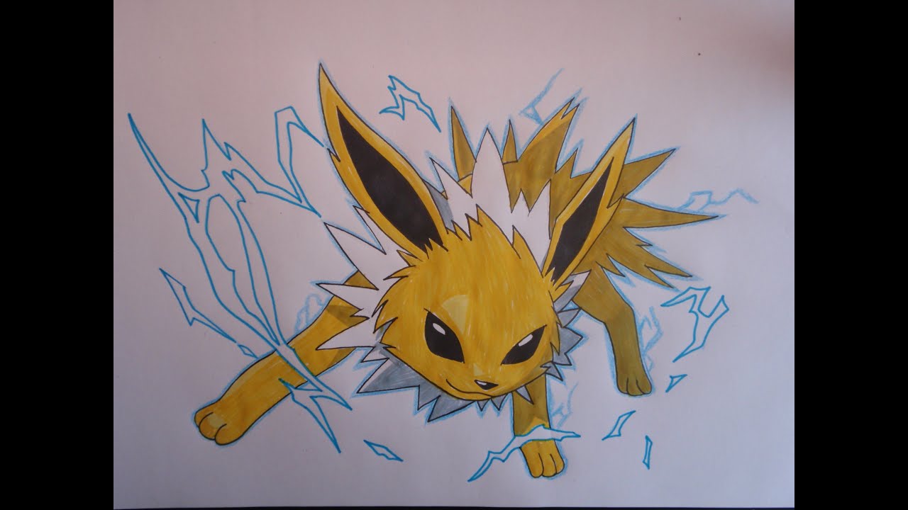 Drawing Pokemon 135 Jolteon - YouTube