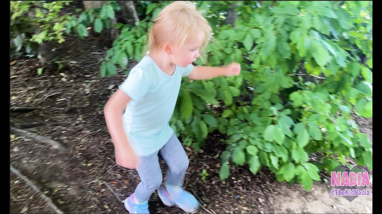 Nadia the Kid Chasing Baby 🐇Bunny🐰at Outdoor Park #PlayGround #KidsFun ...
