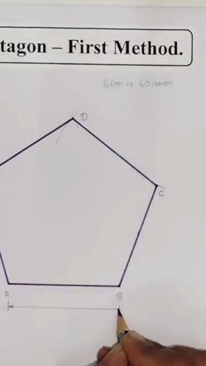 how to make Pentagon in engineering drawing - YouTube