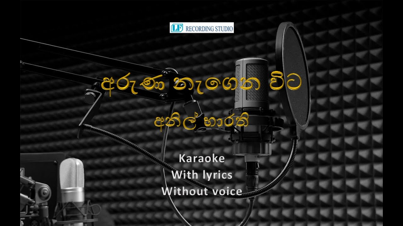 Anil Bharathi - Aruna Negena Wita with lyrics - Karaoke(without voice ...