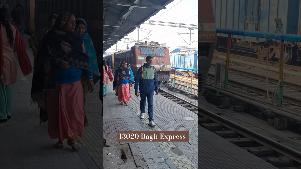 "13020 Bagh Express Arrival at Gorakhpur Railway Station Platform ...