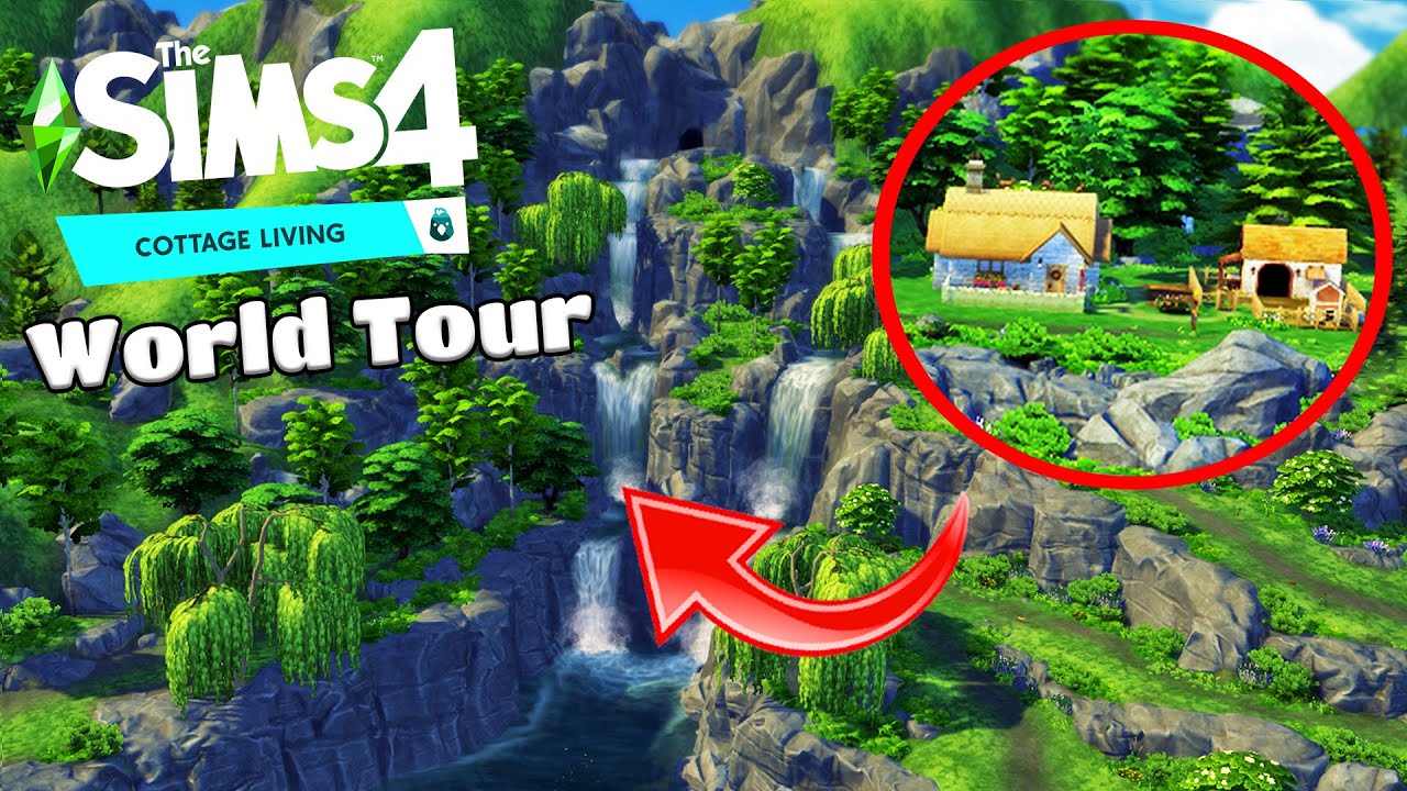 The Sims 4 Cottage Living Henford on Bagley World Overview and House ...