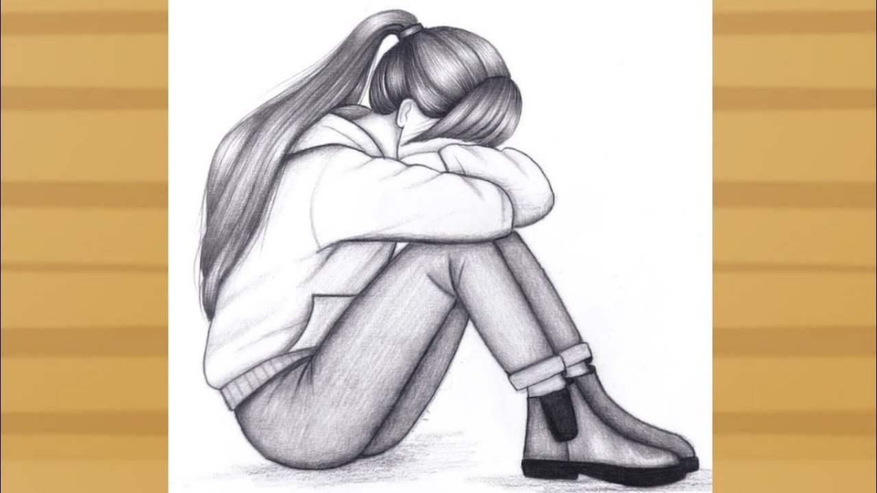 How to draw a sad girl step by step | Pencil sketch Tutorial | Art ...
