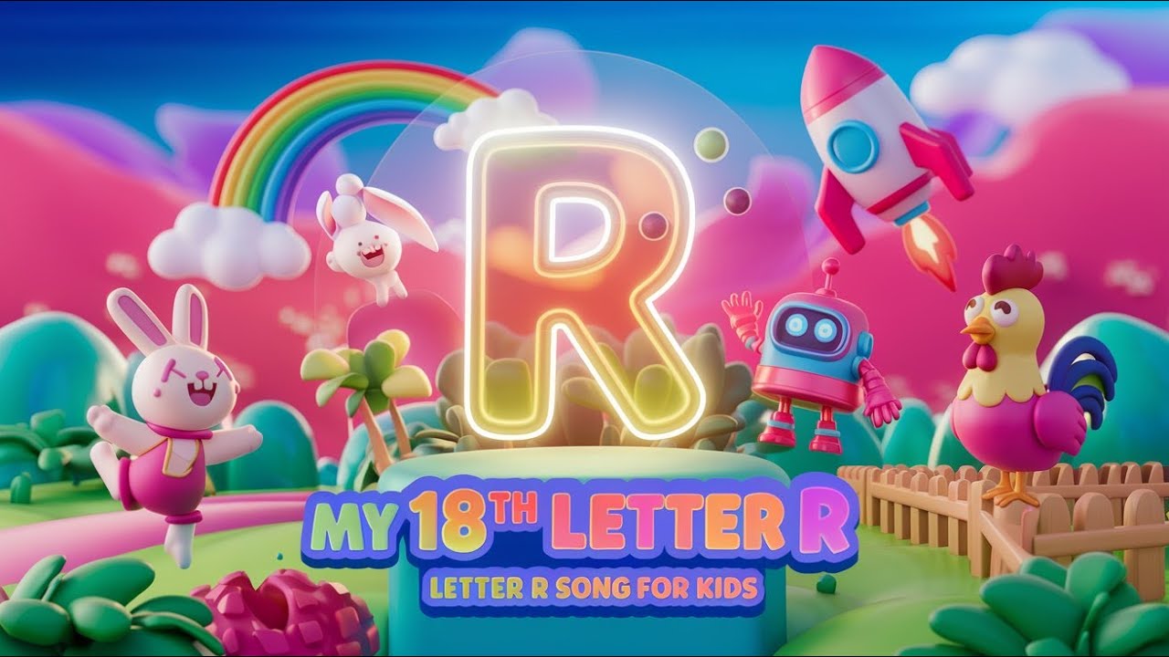 My 18th Letter R | Letter R Song For Kids | Educational song for Kids ...