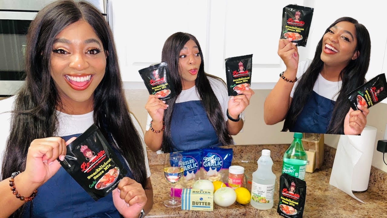 MAKING #BLOVESLIFE GARLIC BUTTER SAUCE + TASTE TEST! *I added 2 special ...