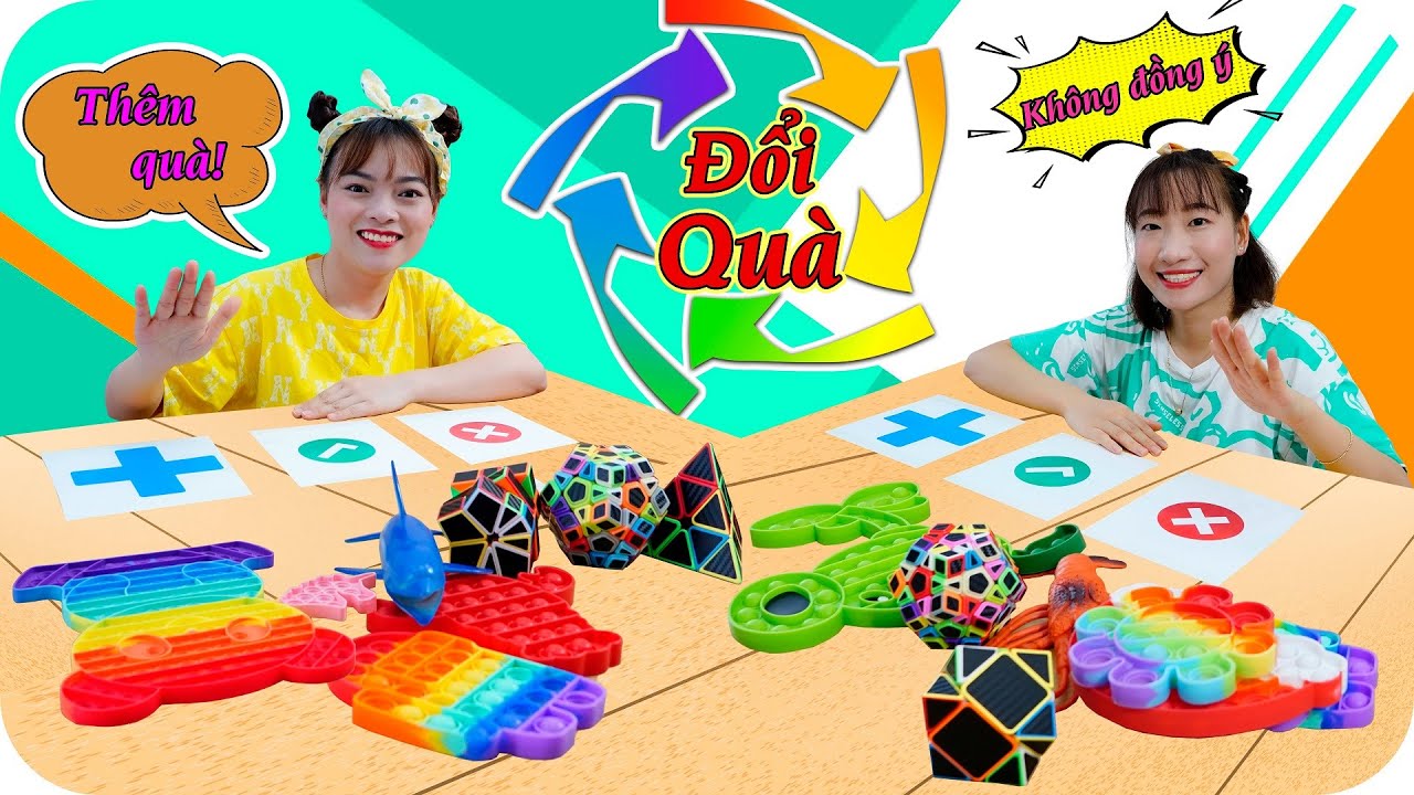 Bạn Hằng Và Bạn Tuyết Chơi Trò Chơi Đổi Quà BIBI TV - YouTube