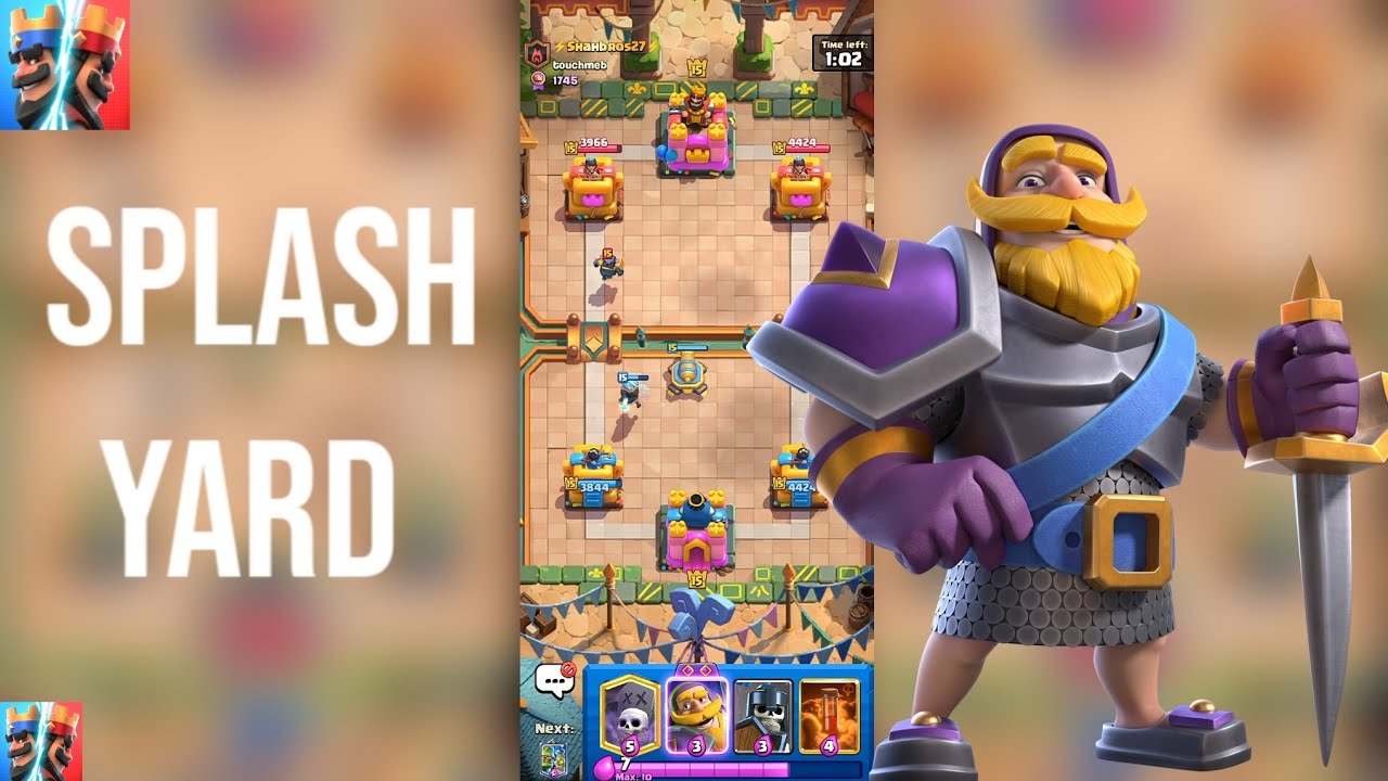 JOGUEI DE SPLASH YARD NA MAIOR CAMPEÃO - CLASH ROYALE - YouTube