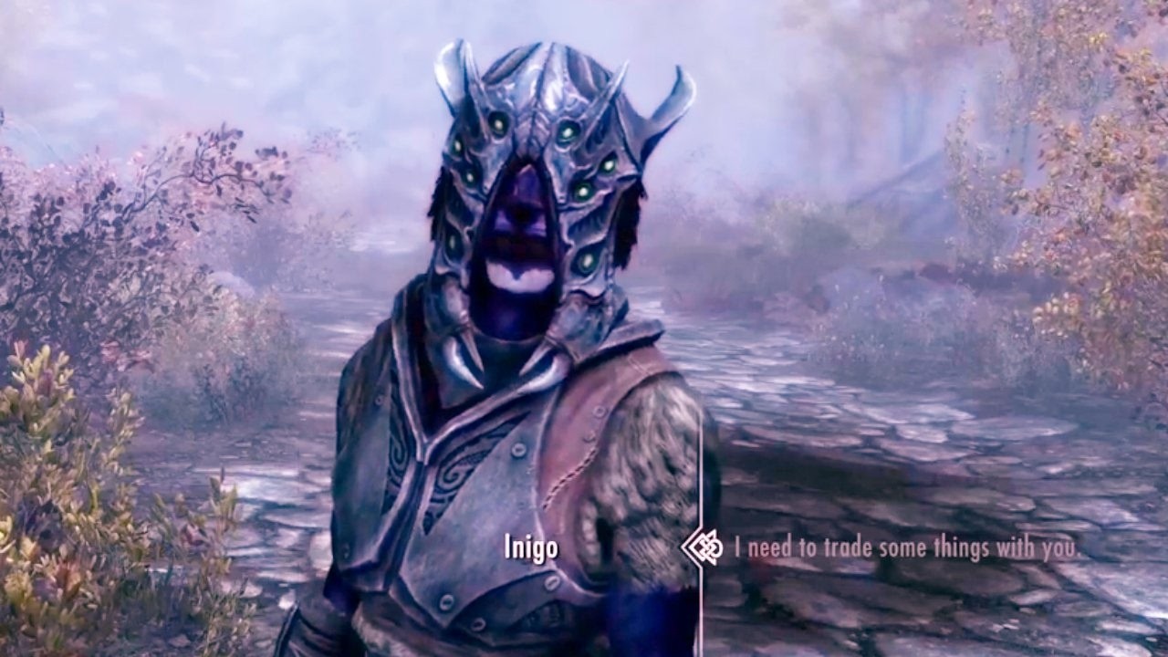 Inigo and Falmer Helmet. Skyrim Anniversary Edition - YouTube