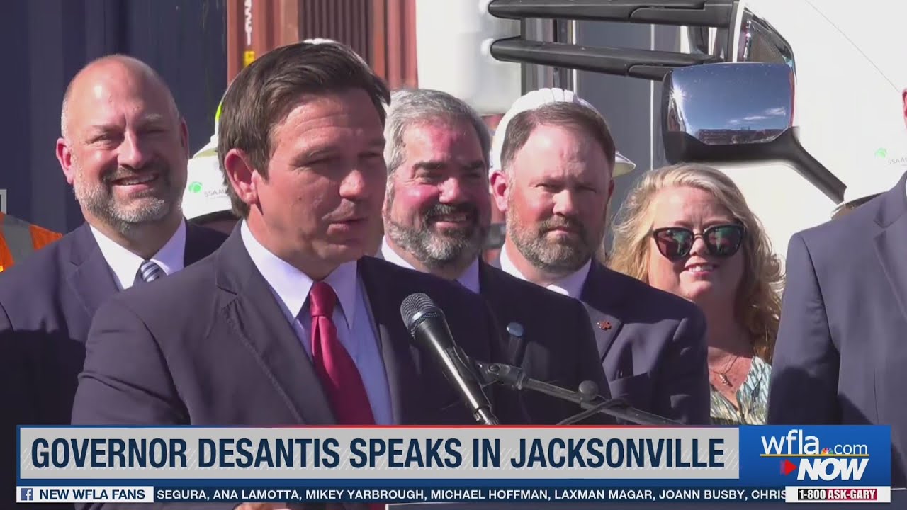 Gov. DeSantis, FDOT Secretary hold press conference in Jacksonville ...