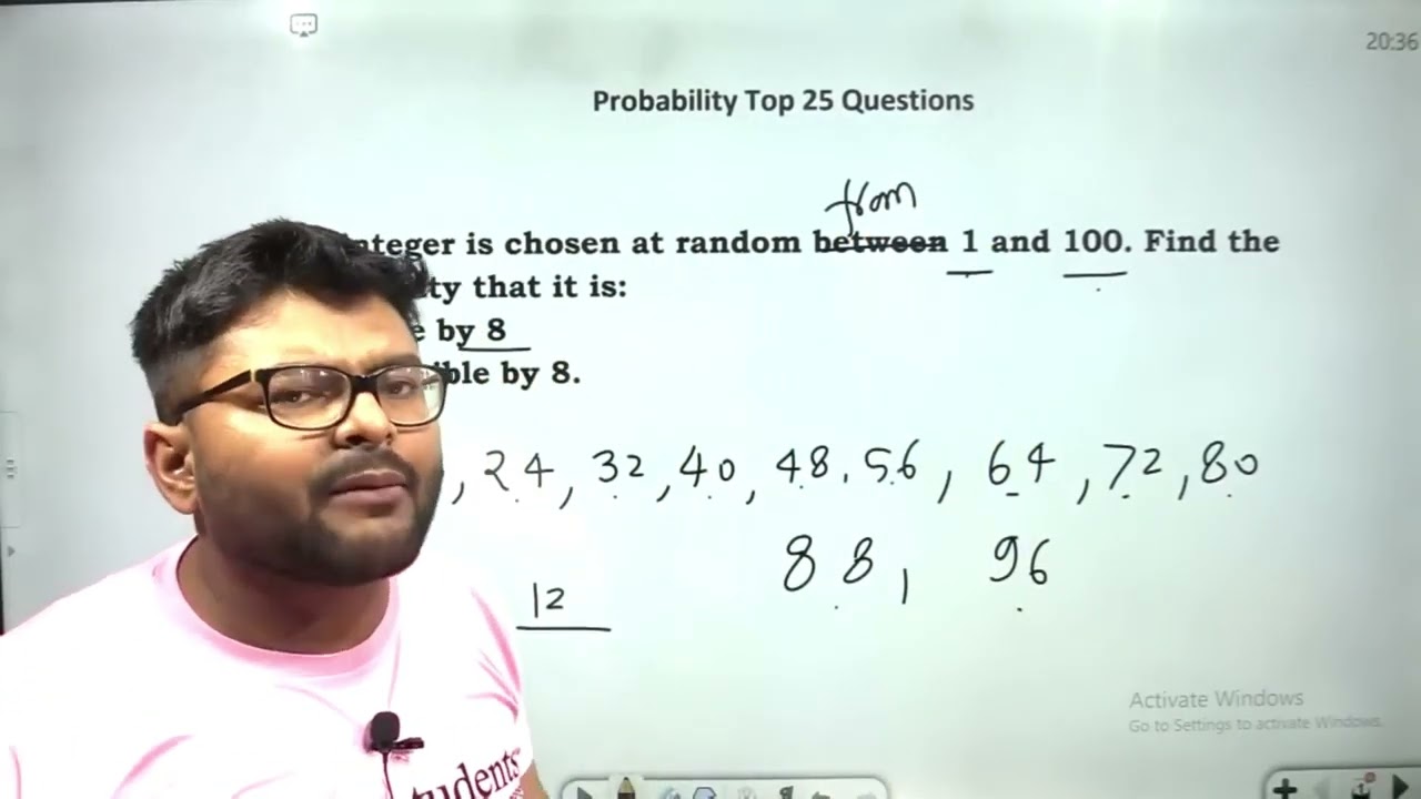 An Integer Is Chosen At Random Between 1 And 100 Find The Probability An Integer Is Chosen At Random Between 1 And 100 Find The Probability