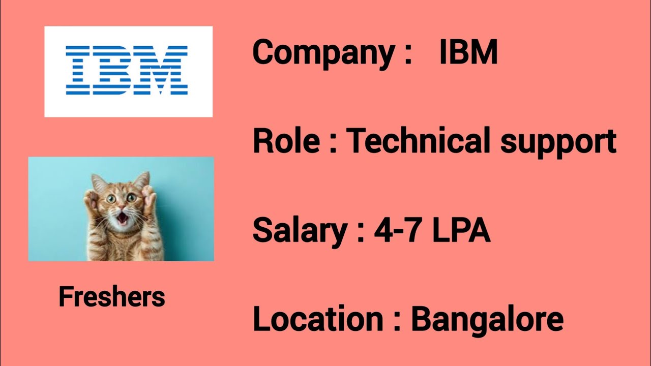IBM Hiring Freshers || 4-7 LPA || Bangalore Job || Office Job # ...