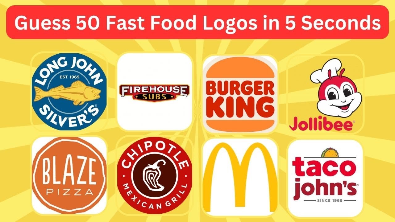 Guess the Fast Food Logo Quiz - 50 Famous Logos - YouTube