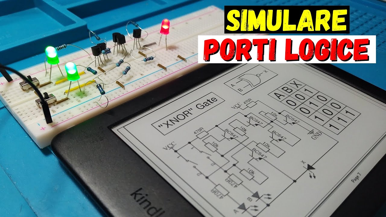 Porti logice cu tranzistoare si leduri - YouTube