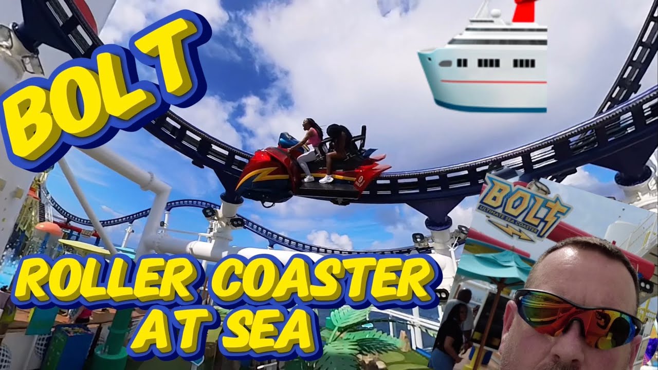 Bolt! The first roller coaster at sea aboard the Carnival Mardi Gras ...