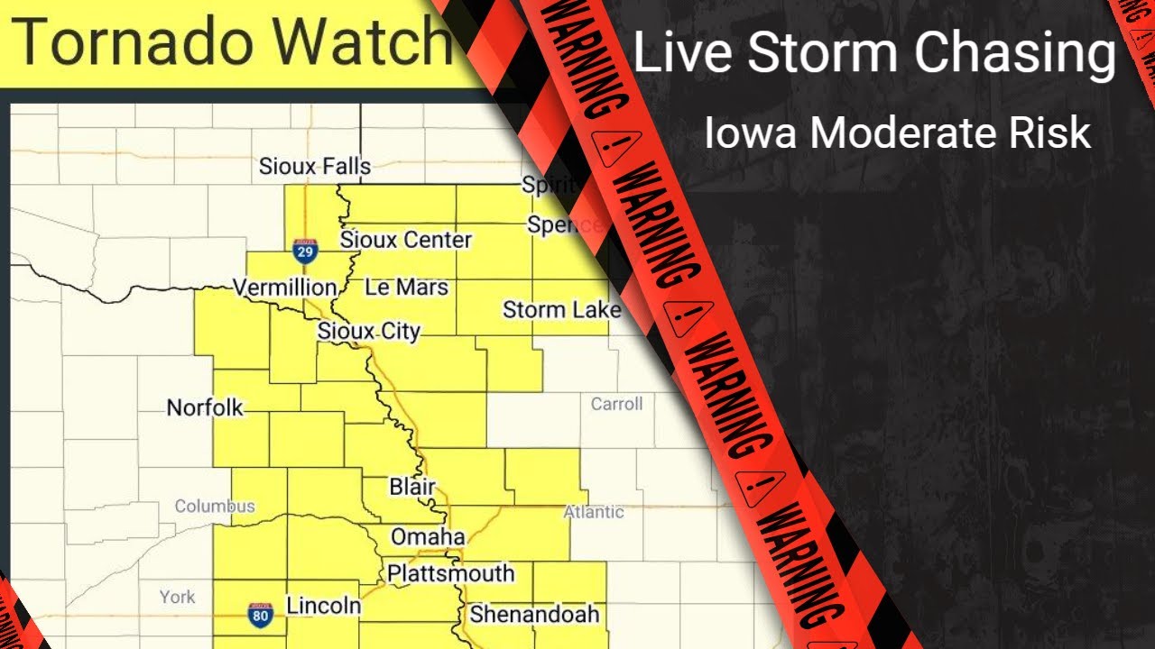 5/21 Live Storm Chase! Iowa Moderate Risk! PDS Tornado watch issued ...