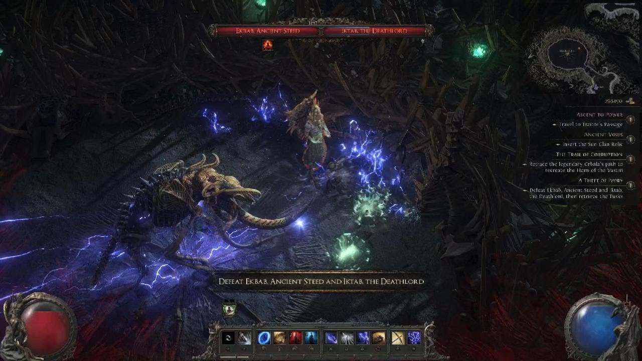 Path of Exile 2 Beta Tag team battle in the bone yard! Cruel difficulty ...