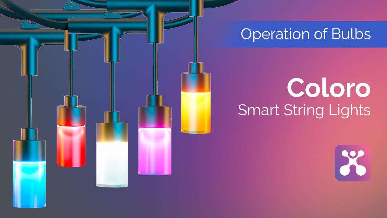 Atomi Smart Wi-Fi Coloro Outdoor String Lights - Operation of Bulbs ...
