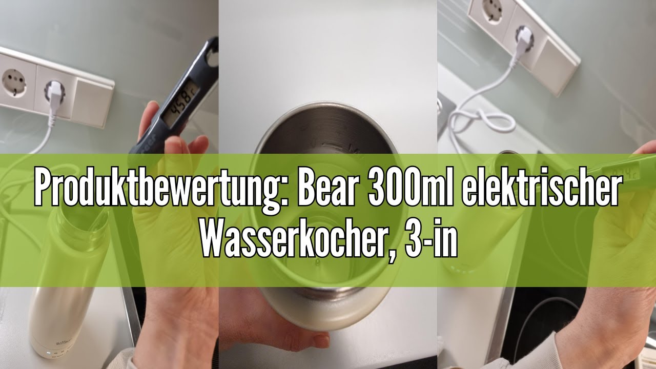 Produktbewertung: Bear 300ml elektrischer Wasserkocher, 3-in-1 Reise-elektrischer Wasserkocher ...
