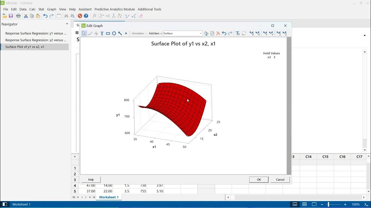 Cách xuất đồ thị 3D (surface plot) của mặt đáp ứng (response surface) trong Minitab - YouTube