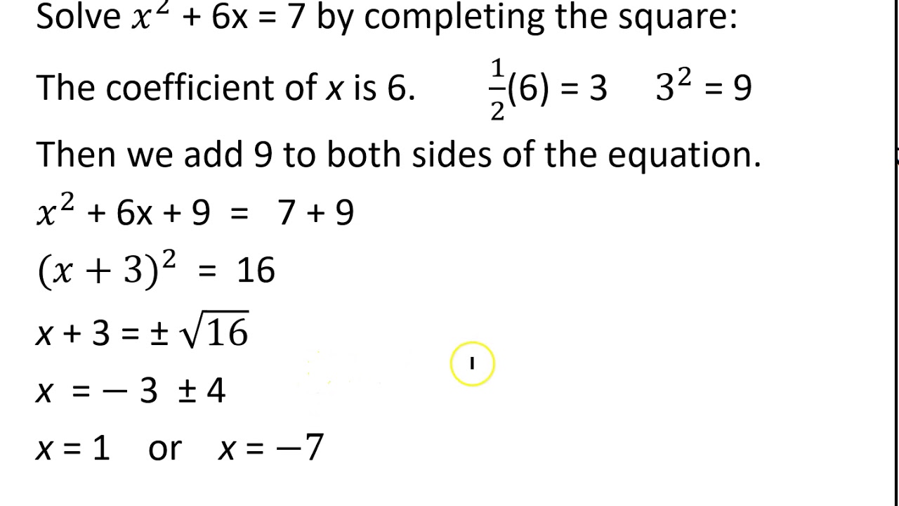 Solving Quadratic Equations By Completing The Square YouTube solving-quadratic-equations-by-completing-the-square-youtube