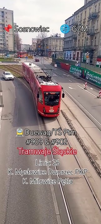 Duewag/TŚ Ptm #909 & #902 - Tramwaje Śląskie #ztm #tram #sosnowiec #tś - YouTube
