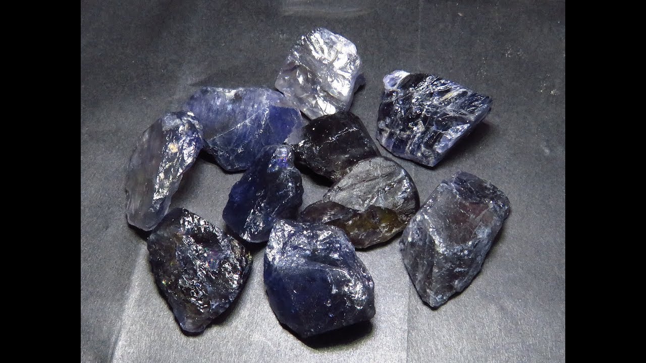 IR10-IR19 Bahan Safir Air Biru Natural Iolite Dichroite Cordierite Blue ...