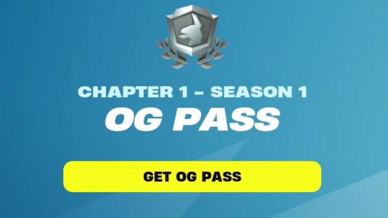 Fortnite OG PASS Preview - Chapter 1 Season 1 - YouTube
