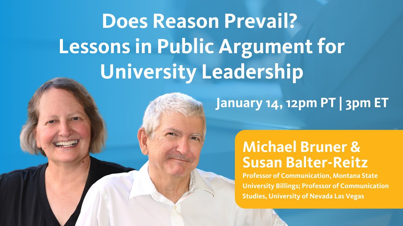 Does Reason Prevail? Lessons in Public Argument for University ...