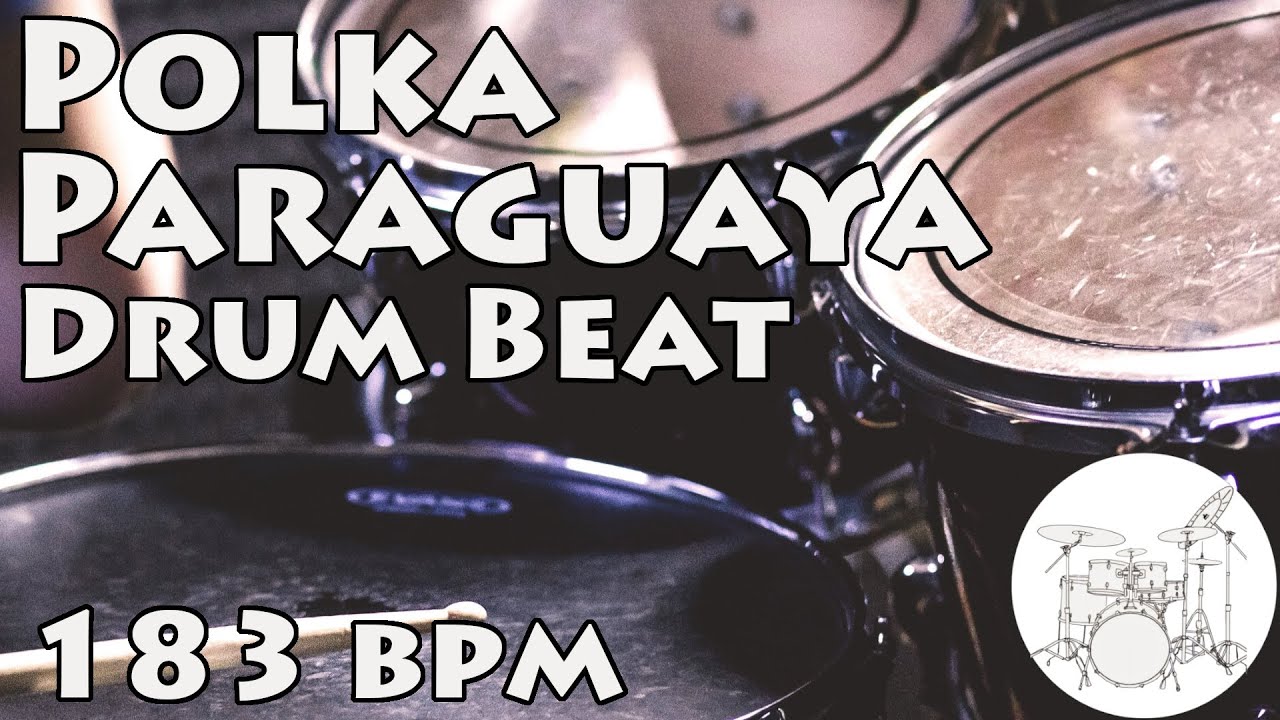 Play along Drums | Polka Paraguaya Beat 183 bpm - YouTube